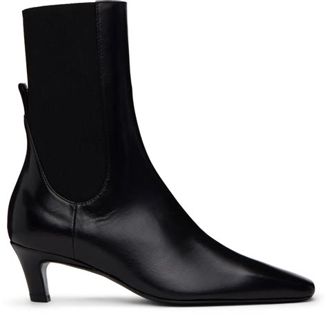 Toteme Black The Mid Heel Boots Toteme