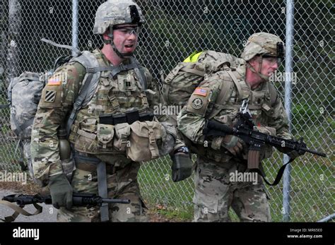 Soldiers Cross The Finish Line In A Ruck March As Part Of The I Corps