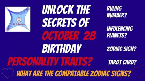 October 28 Zodiac Sign Personality