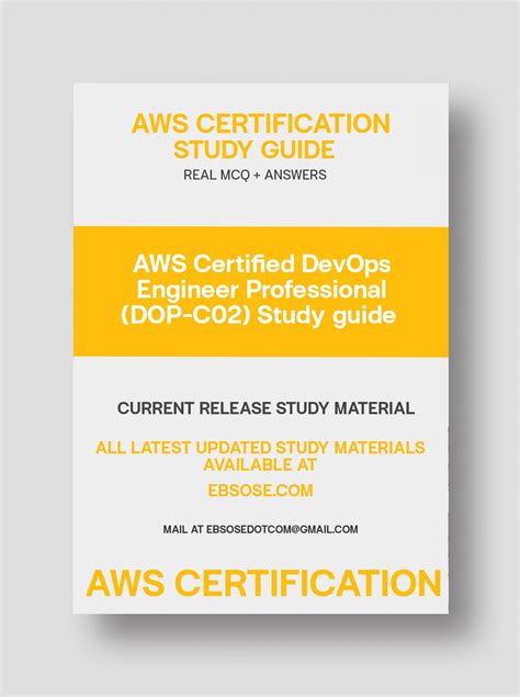 Aws Certified Devops Engineer Professional Dop C02 Ebsose
