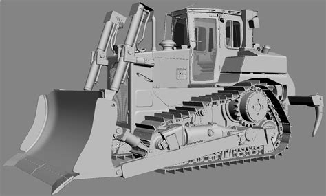 Crawler Dozer D6r 3d Model Cgtrader