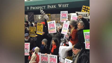 Protesters Rally Outside Chuck Schumers Home