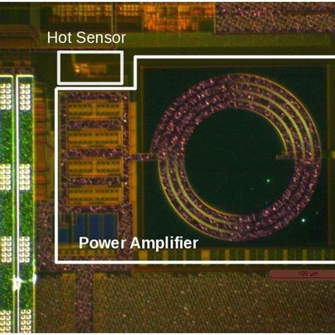 Micro Photograph Of The Fully Integrated Power Amplifier With The