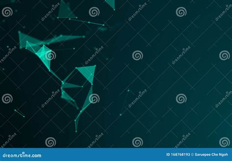 Abstract Polygonal Space Low Poly Dark Background With Connecting Dots And Lines Connection