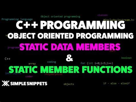 Static Data Members In C Static Member Functions In C C Programming Tutorials For