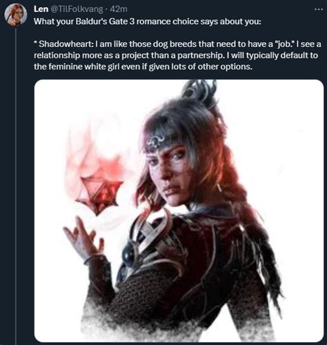 What Your Baldurs Gate 3 Romance Choice Says About You R Baldursgate3