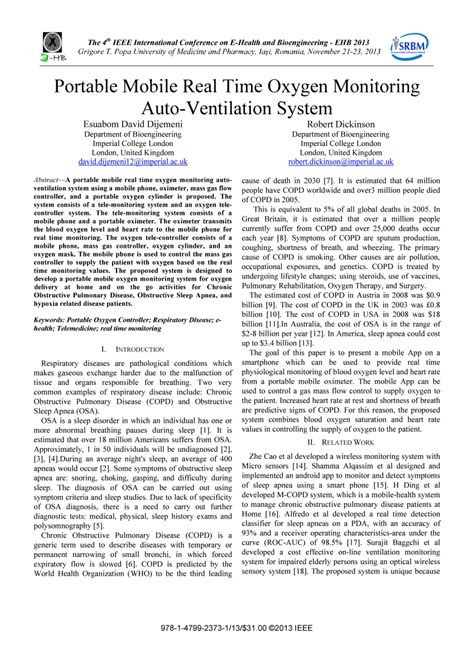 Pdf Portable Mobile Real Time Oxygen Monitoring Auto Ventilation System