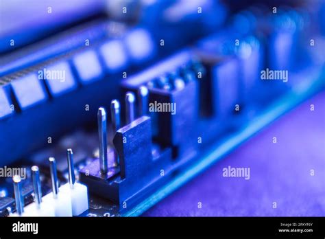 Socket Pins On Motherboard Close Up Of Modern Desktop Pc Computer