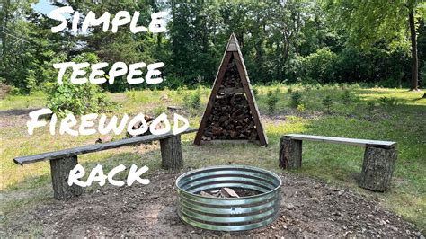 Upgrade Your Fire Pit Area Diy Teepee Wood Rack Project Youtube