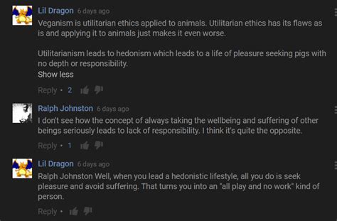 Veganism Is Utilitarianism Applied To Animals And Leads To Vulgar