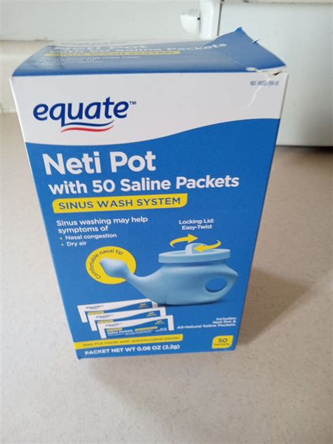 Equate Neti Pot With 50 Saline Packets Nasal Wash System Sinus Congestion 1pack 681131366366 Ebay