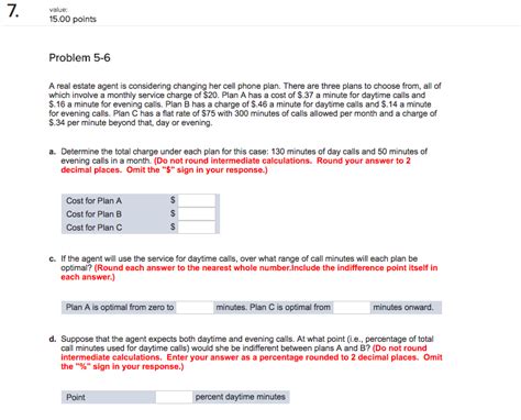 solved 7 value 15 00 points problem 5 6 a real estate