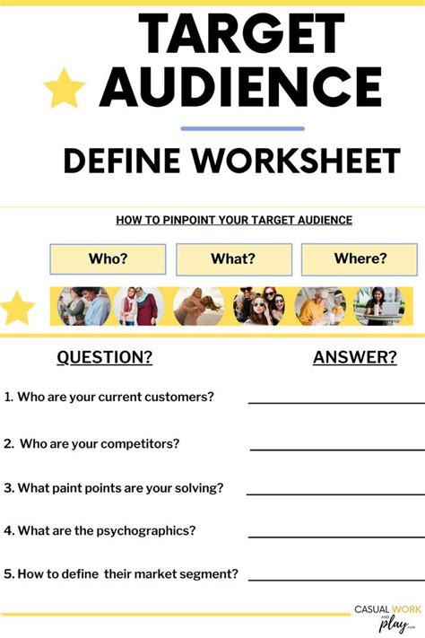 Define Your Target Audience With Worksheet