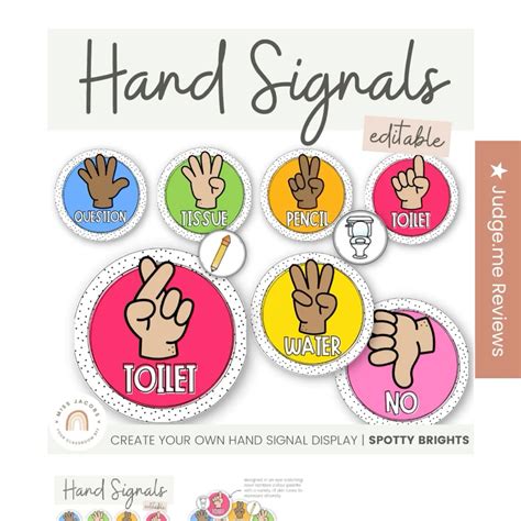 Free Classroom Hand Signals Display Artofit