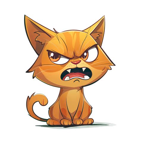 Illustration Of Annoyed Cat Expression 42885973 Png