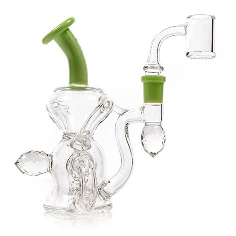 Mk111 6” Mk100 Mini Crystal Recycler By Mk 100 Glass Smoketokes