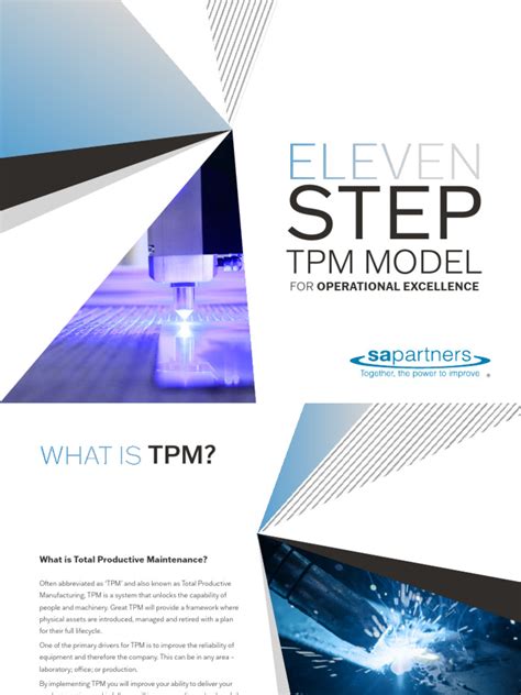 11 Step Tpm Model For Operational Excellence Sapartners2 Pdf Reliability Engineering