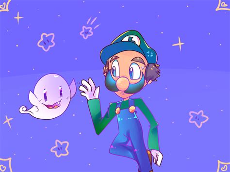 Luigi Boo Super Mario Fan Art By Bubbleteacrown On Deviantart