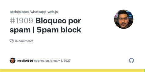 Bloqueo Por Spam Spam Block Issue Pedroslopez Whatsapp Web Js GitHub