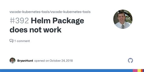 Helm Package Does Not Work Issue Vscode Kubernetes Tools Vscode Kubernetes Tools GitHub