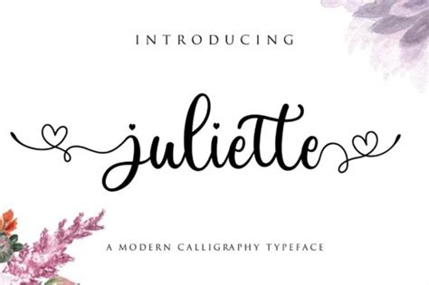 Juliette Script Font Fun Calligraphy With Swashes Instant Download Juliette Script Font Fun Calligraphy With Swashes Instant Download