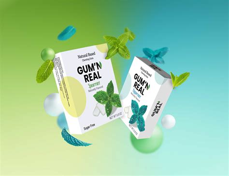 Natural Chewing Gum Packaging Design Behance