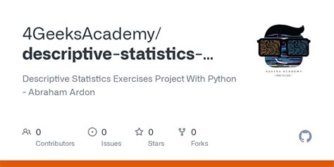 Github 4geeksacademydescriptive Statistics Exercises Project With