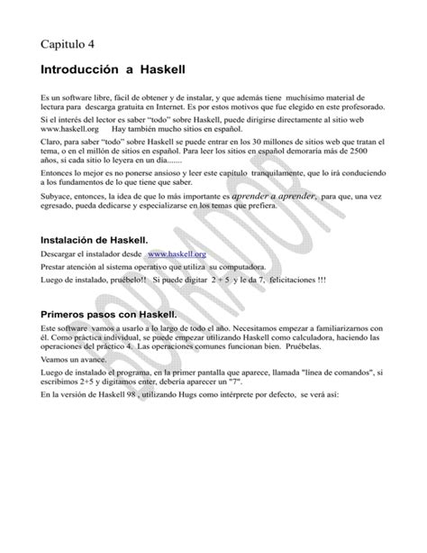 Capitulo 4 Introducción A Haskell