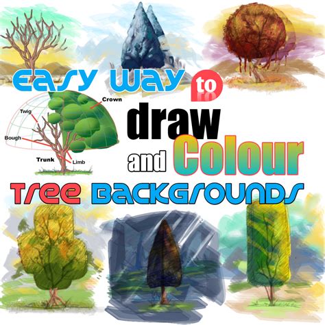 How To Draw A Tree Colour How To Draw A Tree Colour