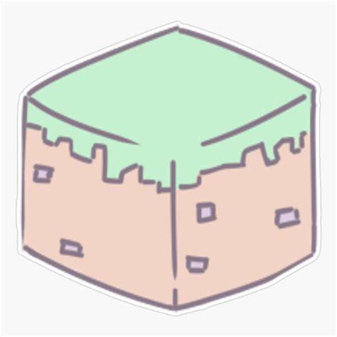 Onim Pastel Minecraft Grass Block Sticker Phone Decal Water Bottle Stickers Car Decals Funny