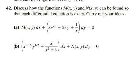 solved 42 discuss how the functions m x y and n x y can