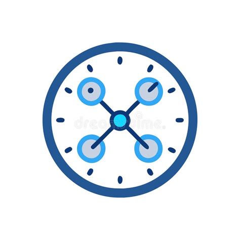 Chic Multi Dial Analog Clock Illustration Stock Vector Illustration