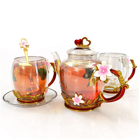 3d Concept Handmade Tea Set 3d Model