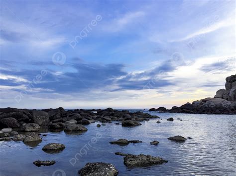 Photography Of The Sea In The Evening Background The Sea Seaside