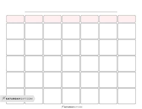 Printable Monthly Weekly And Yearly Blank Calendar Templates Artofit