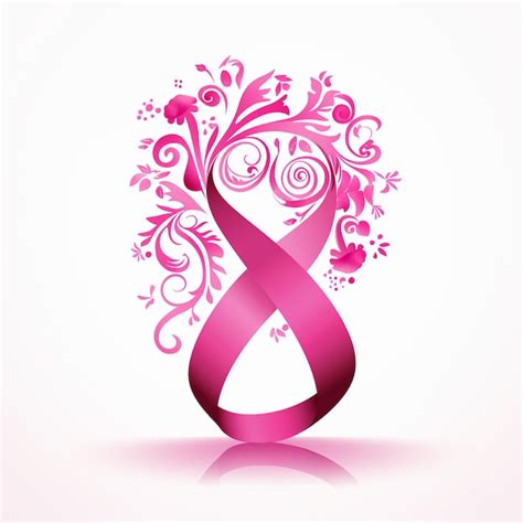 Premium Vector Pink And Black Ribbon Tiny Breast Cancer Ribbon Pink Ribbon For Presents