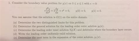 I Consider The Boundary Value Problem For Yx On