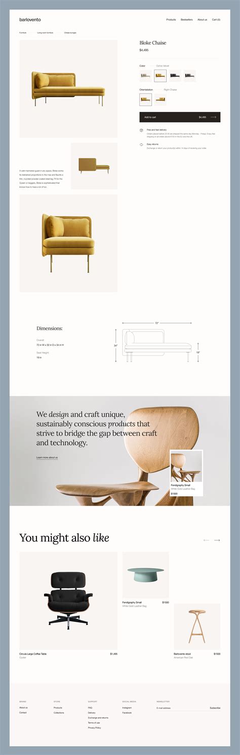 Product Page Furniture Concept Store By Dominik Tyka On Dribbble