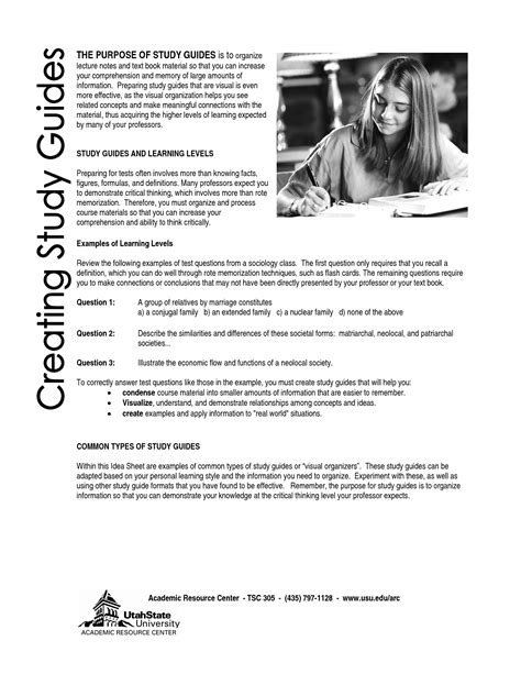 Solution Creating Study Guides Studypool