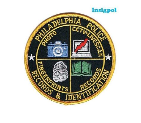 Philadelphia Police Records And Identification Patch