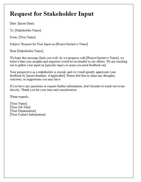 Letter Template For Stakeholder Approval Request Free Samples In Pdf