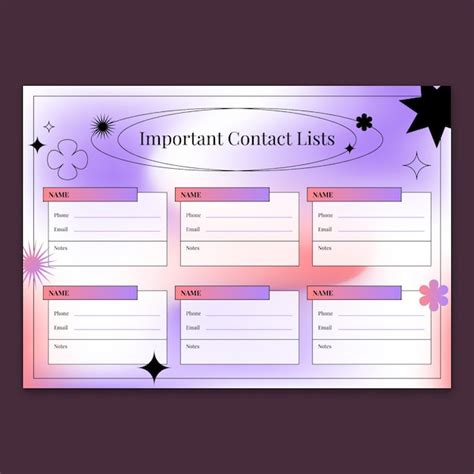 Free Vector Gradient Telephone Directory Template