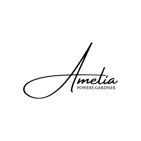 Custom Logo Design For Amelia Powers Gardner Freelancer