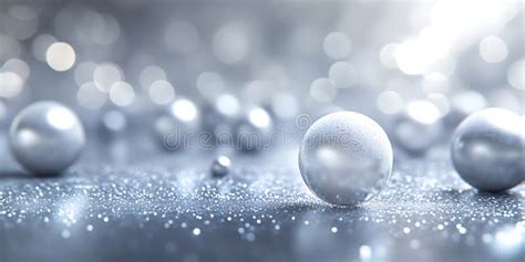 Stunning Silver Pearls Sparkling Background Image Stock Illustration Illustration Of