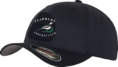 Flexi Fit Baseball Cap Navy Fladbury Cc Hawk Cricket