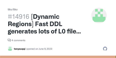 Dynamic Regions Fast Ddl Generates Lots Of L0 Files In Multirocksdb · Issue 14916 · Tikvtikv