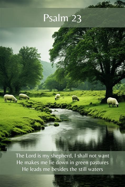 Psalm 23 Print Art 2 Images Scripture Wall Art Bible Verse Digital