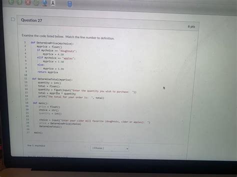 solved d question 26 3 pts examine the following pseudocode