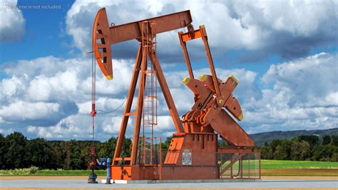 Oil Well Pump Jack 3d Model 99 3ds Blend C4d Fbx Max Ma Lxo