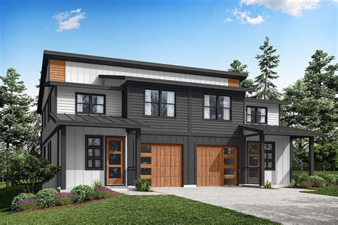 Contemporary Duplex Plan 3 Bedrm 1783 Sq Ft Per Unit 108 2122